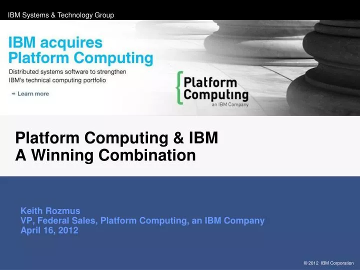 PPT - Platform Computing & IBM A Winning Combination PowerPoint ...
