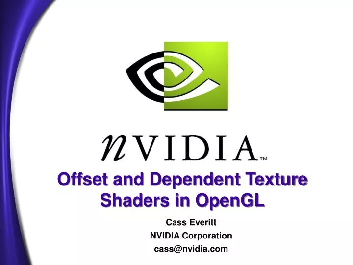 Ppt Offset And Dependent Texture Shaders In Opengl Powerpoint Presentation Id3668655 