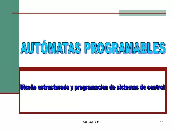 PPT - AUTÓMATAS PROGRAMABLES PowerPoint Presentation, free download ...