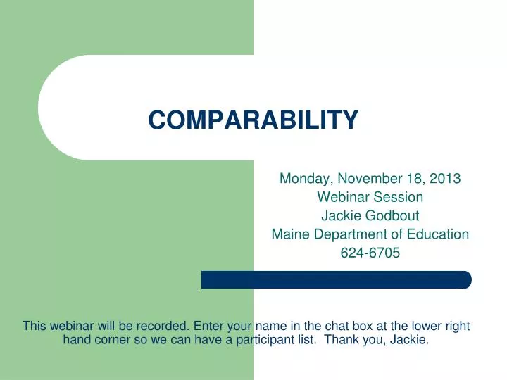 PPT - COMPARABILITY PowerPoint Presentation, free download - ID:3670039
