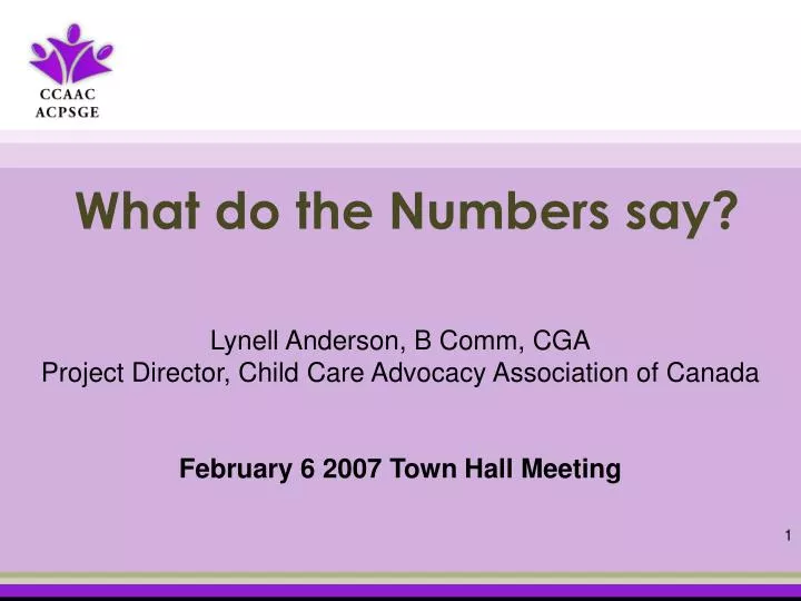 PPT - What do the Numbers say? PowerPoint Presentation, free download ...