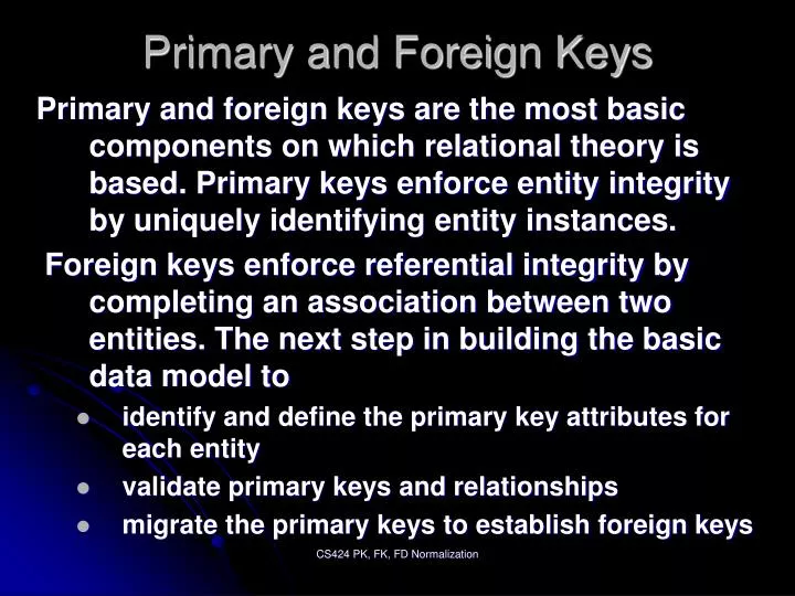 PPT - Primary and Foreign Keys PowerPoint Presentation, free download ...