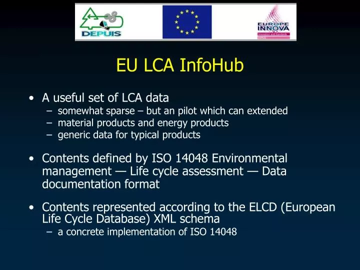 PPT - EU LCA InfoHub PowerPoint Presentation, free download - ID:3670880