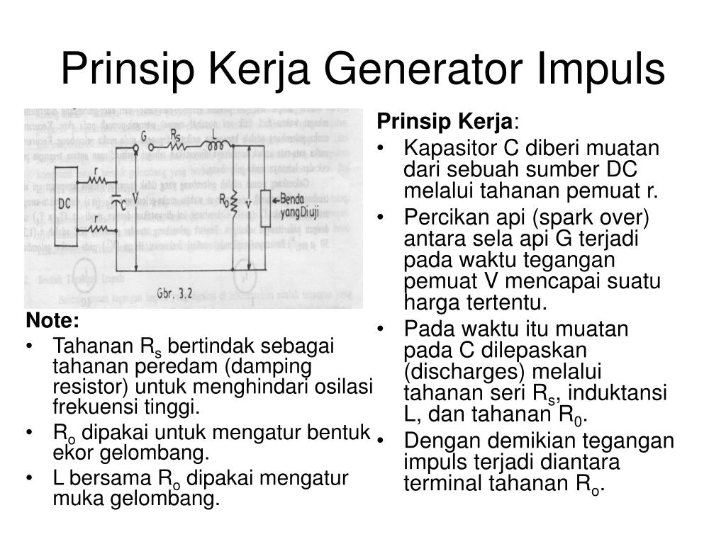PPT - TEKNIK PEMBANGKITAN DAN PENGUJIAN DENGAN TEGANGAN TINGGI IMPULS PowerPoint Presentation ...