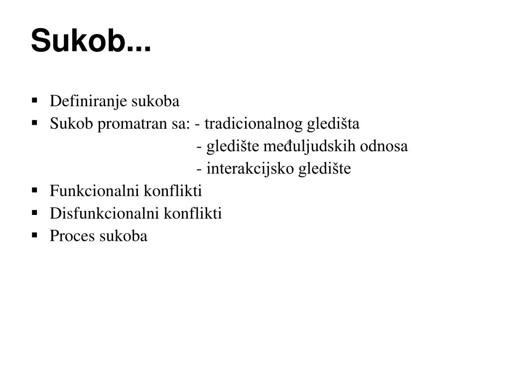 PPT - Organizacijsko ponašanje Sukob PowerPoint Presentation, free ...