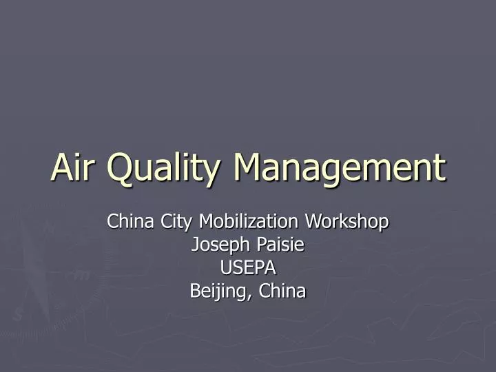 PPT - Air Quality Management PowerPoint Presentation, free download ...