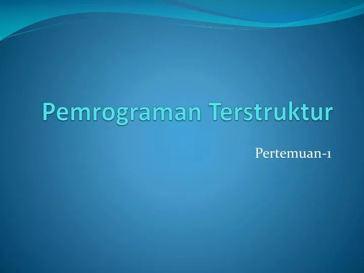 PPT - Pemrograman Terstruktur PowerPoint Presentation, free download ...