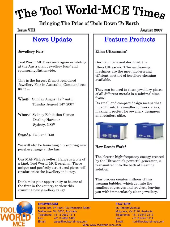 PPT - The Tool World-MCE Times PowerPoint Presentation, free download ...