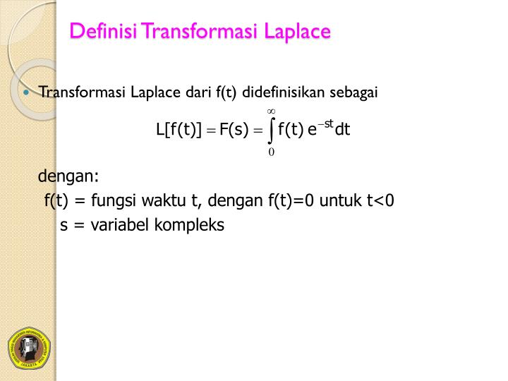 PPT - TRANSFORMASI LAPLACE PowerPoint Presentation - ID:3674173