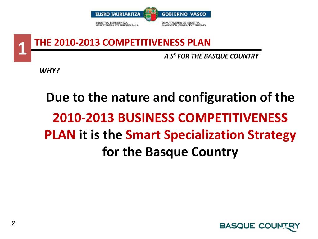 PPT - BUSINESS COMPETITIVENESS PLAN 2010-2013 A smart SPECIALIZATION ...