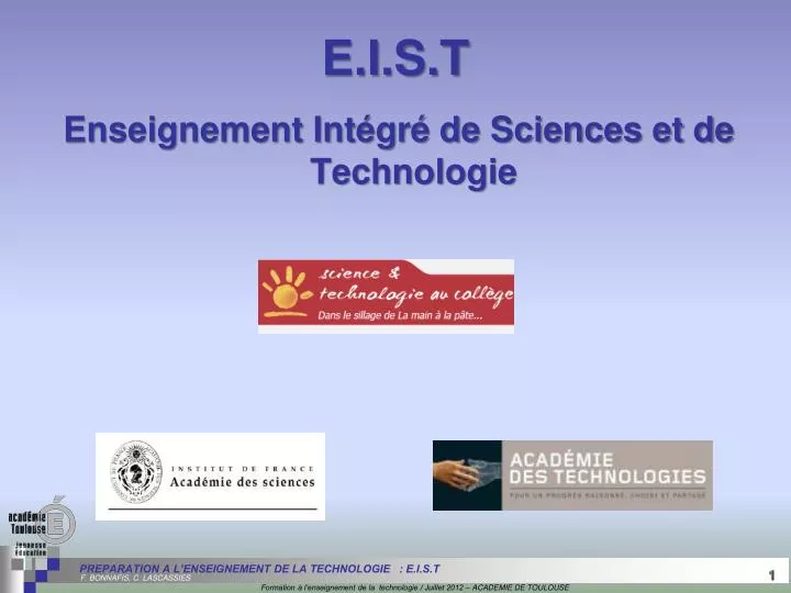 PPT - E.I.S.T PowerPoint Presentation, free download - ID:3676005