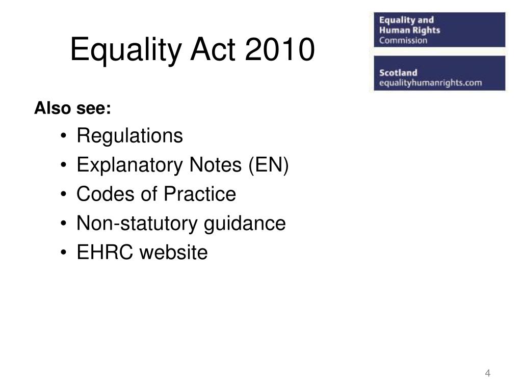 PPT - The Equality Act 2010 The Equality and Human Rights Commission ...