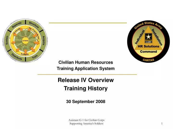 PPT - Civilian Human Resources Training Application System Release IV ...