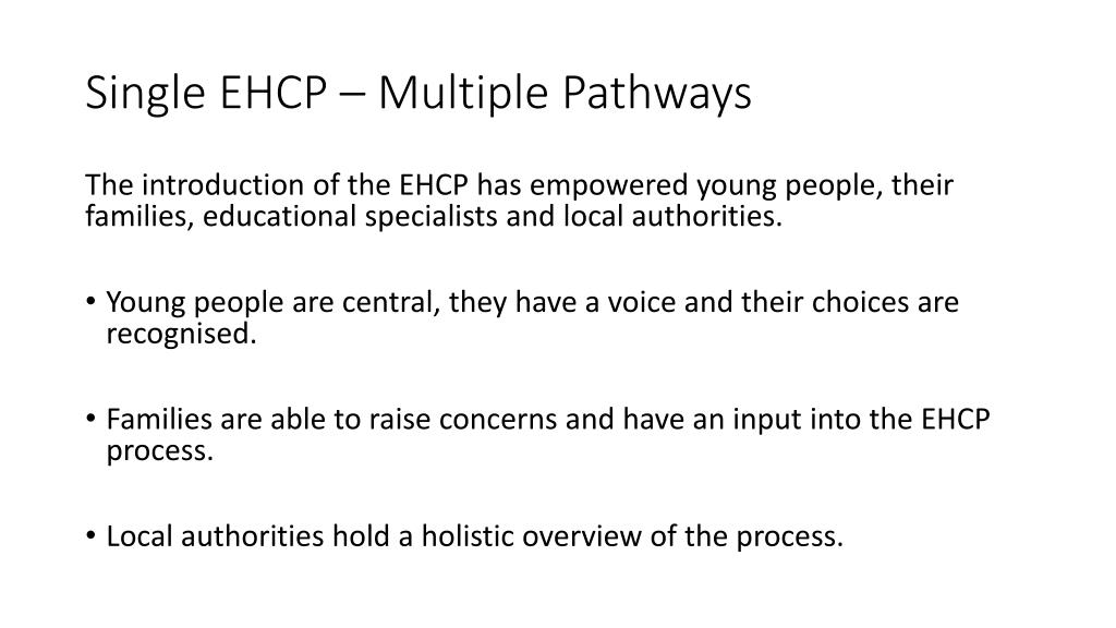 PPT - The New Assessment Process and Education, Health and Care Plans ...