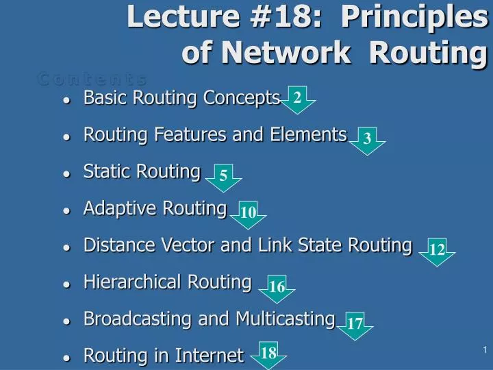 PPT - Lecture #18: Principles of Network Routing PowerPoint Presentation - ID:3681659