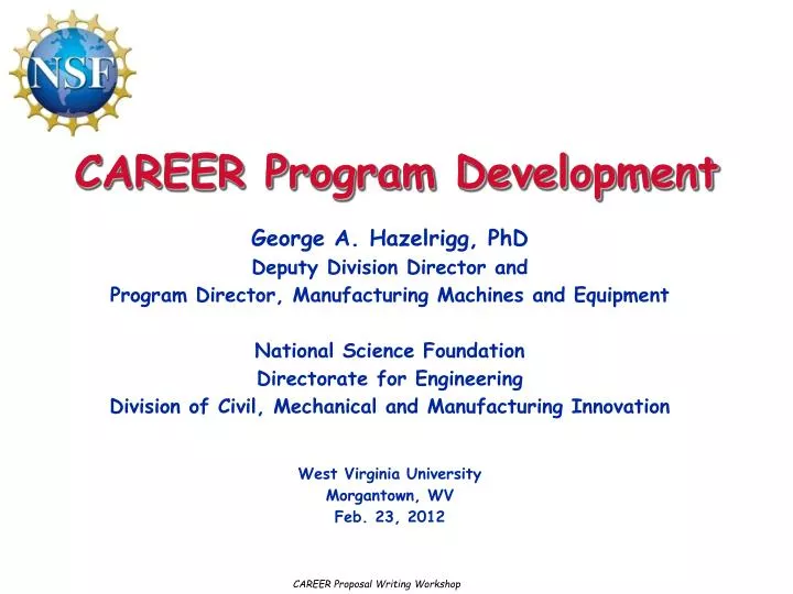 PPT - CAREER Program Development PowerPoint Presentation, free download ...