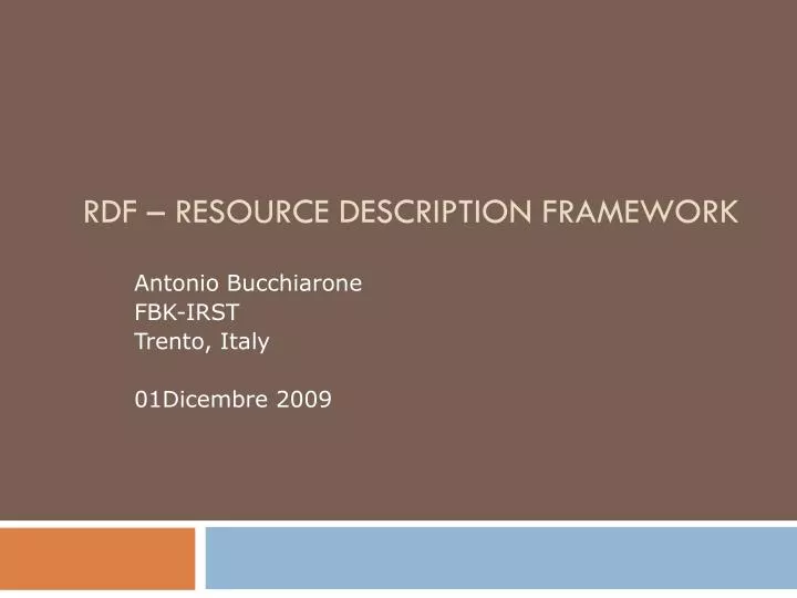 PPT - RDF – Resource Description Framework PowerPoint Presentation, free download - ID:3683499