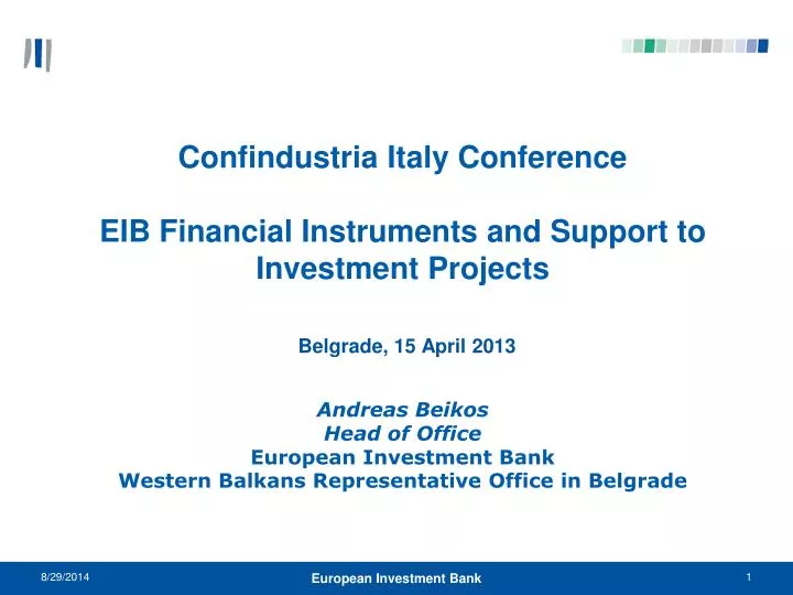 PPT - EIB Group : PowerPoint Presentation, free download - ID:3684101