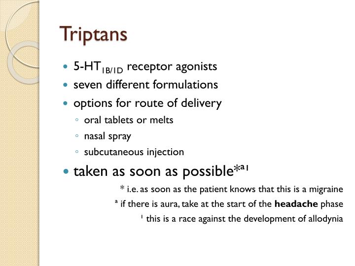 PPT - Acute treatments for migraine PowerPoint Presentation - ID:3684130