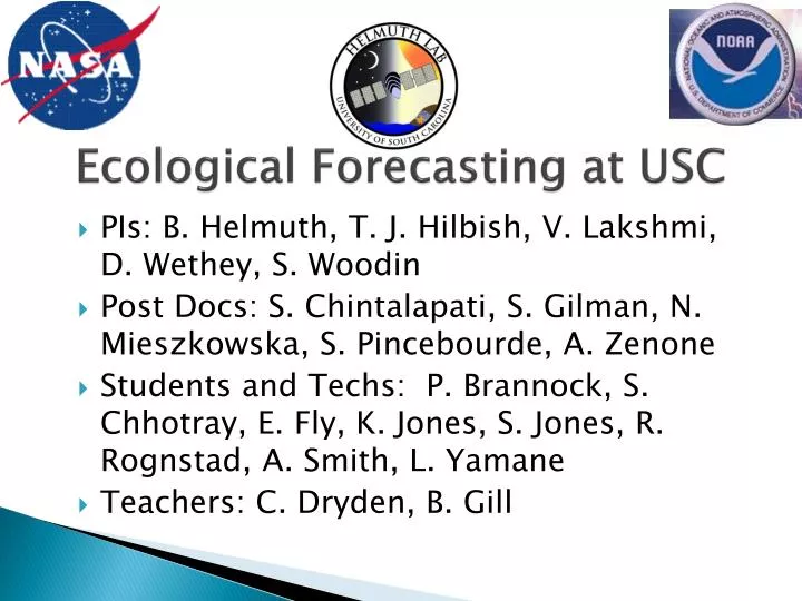 PPT - Ecological Forecasting at USC PowerPoint Presentation, free ...