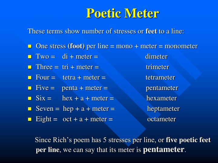 PPT - Poetic Meter PowerPoint Presentation - ID:3684964