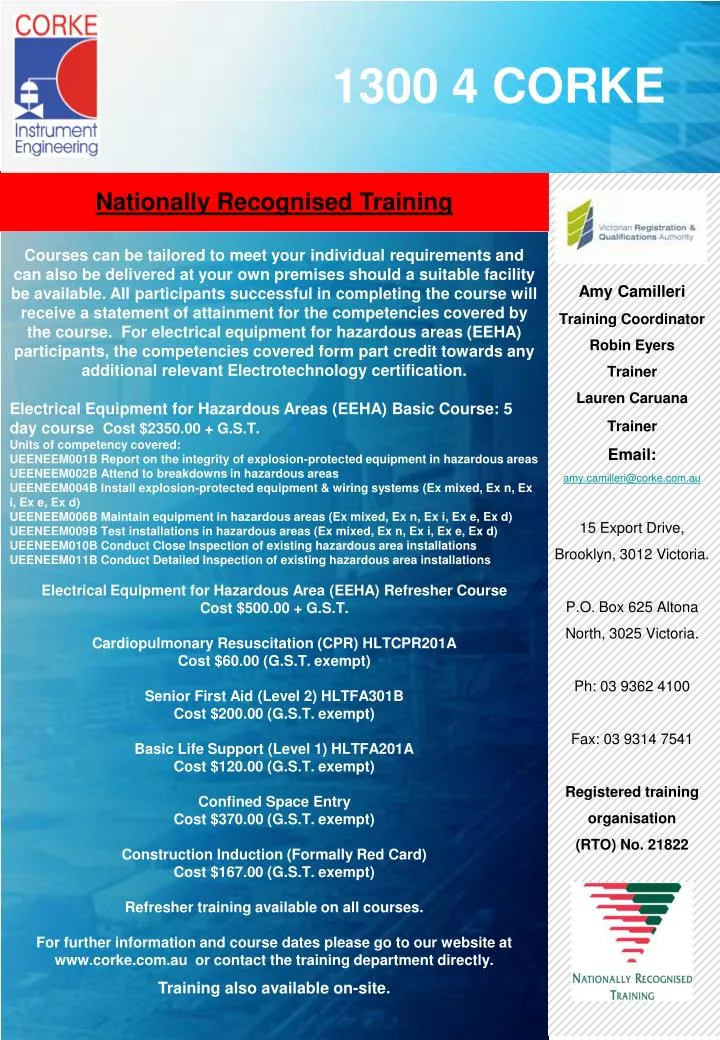 PPT - Nationally Recognised Training PowerPoint Presentation, free ...