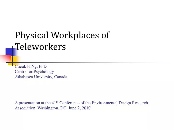 PPT - Teleworking Overview PowerPoint Presentation, free download - ID ...