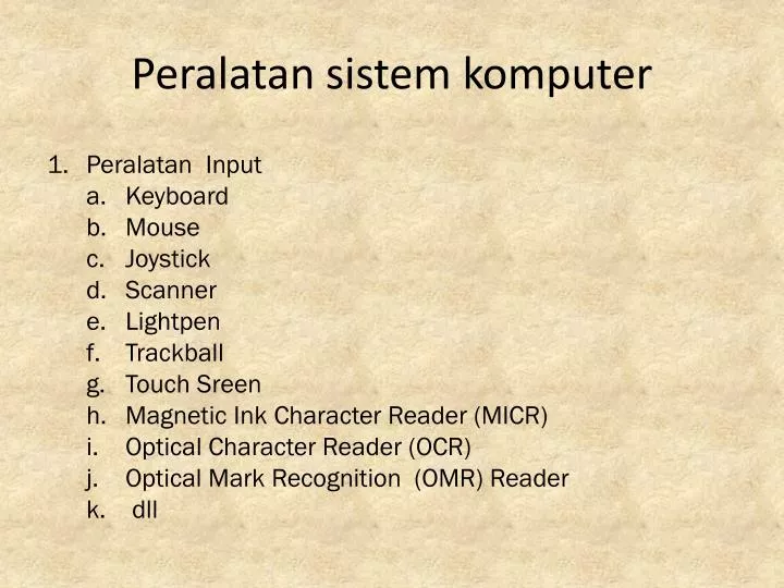 PPT - Peralatan sistem komputer PowerPoint Presentation, free download ...