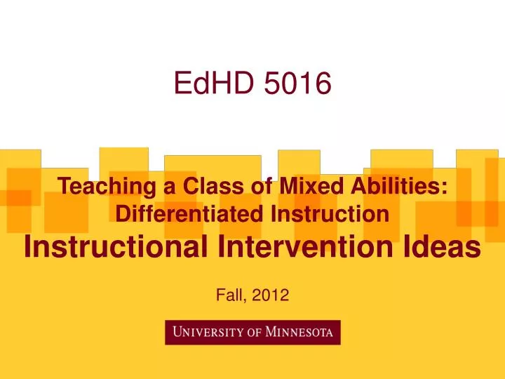 PPT - EdHD 5016 PowerPoint Presentation, free download - ID:3689239