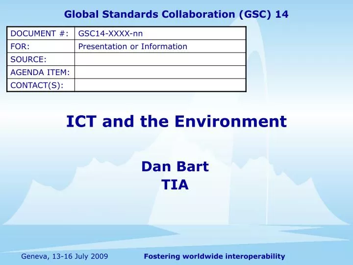 PPT - ICT and the Environment PowerPoint Presentation, free download ...