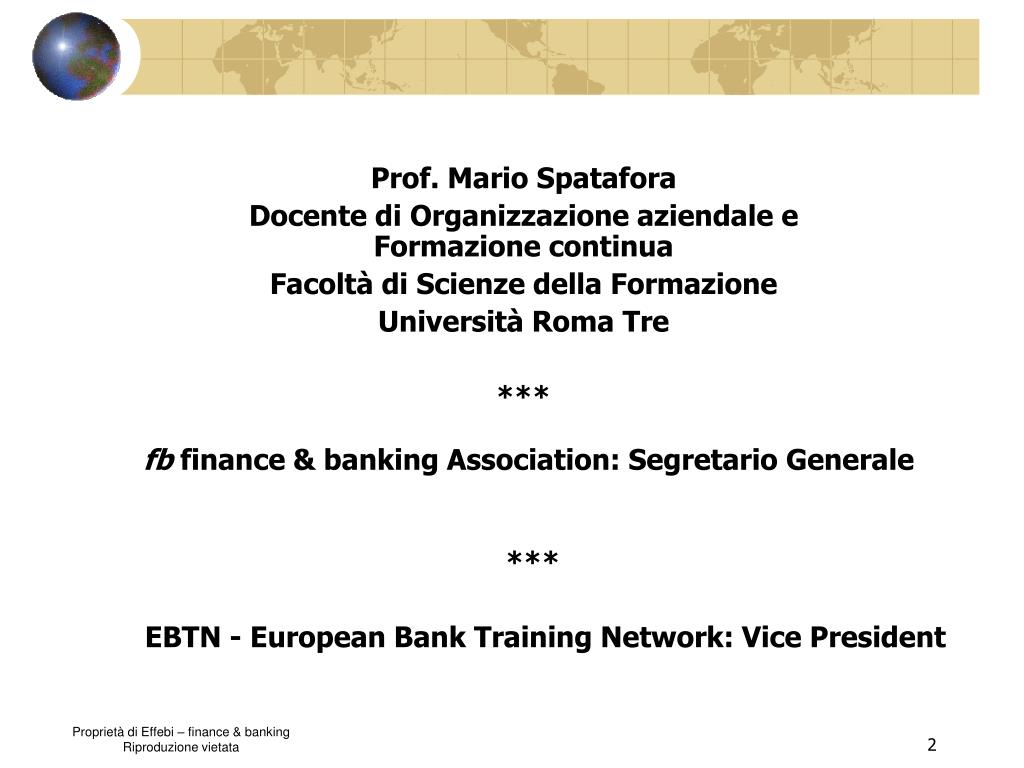 PPT - CORSO DI ORGANIZZAZIONE AZIENDALE E FORMAZIONE CONTINUA ...