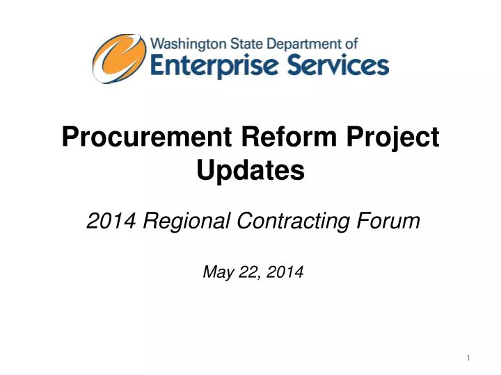 PPT - Procurement Reform Project Updates PowerPoint Presentation, free ...