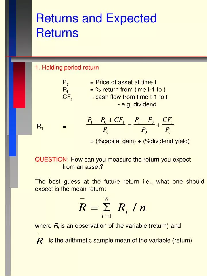 PPT - Returns and Expected Returns PowerPoint Presentation, free ...