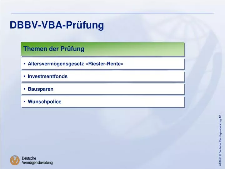 PPT - DBBV-VBA-Prüfung PowerPoint Presentation, free download - ID:3692006