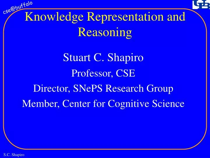 PPT - Knowledge Representation and Reasoning PowerPoint Presentation ...