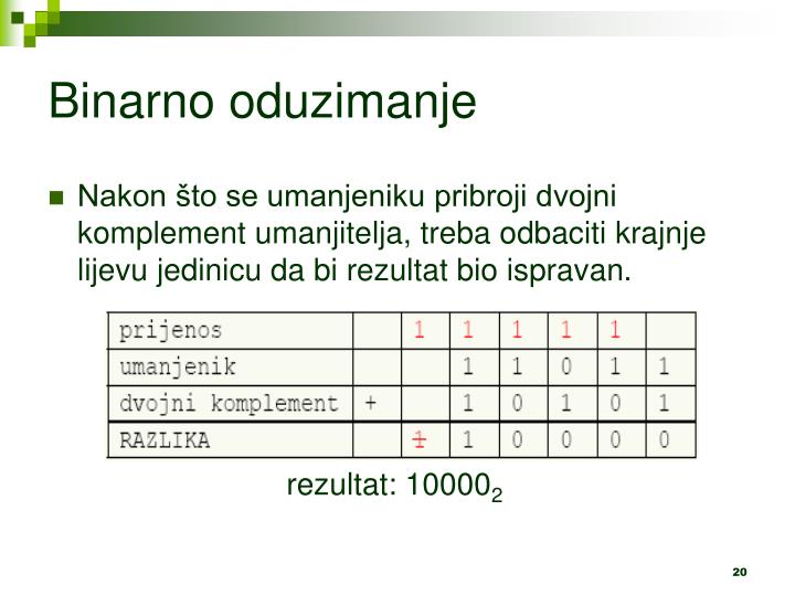 PPT - Binarna aritmetika PowerPoint Presentation - ID:3693149