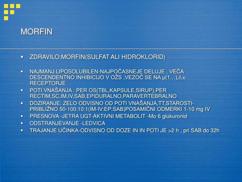PPT - FARMAKOLO Š KO ZDRAVLJENJE POSTOPERATIVNE BOLEČINE PowerPoint ...
