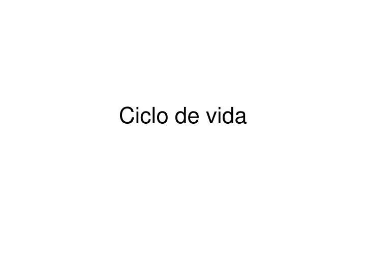 PPT - Ciclo de vida PowerPoint Presentation, free download - ID:3693726