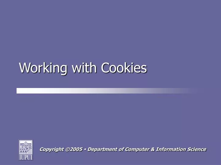 PPT - Working with Cookies PowerPoint Presentation, free download - ID ...