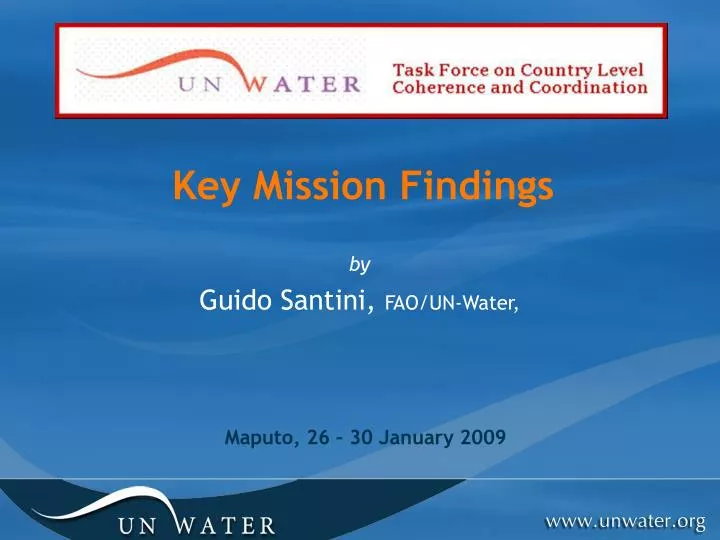 PPT - Key Mission Findings PowerPoint Presentation, free download - ID ...
