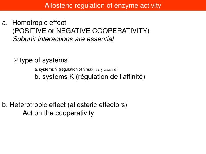 PPT - Allosteric regulation of enzyme activity PowerPoint Presentation ...