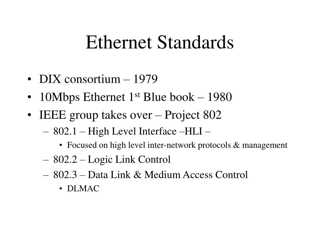 Ppt Ethernet Standards Powerpoint Presentation Free Download Id