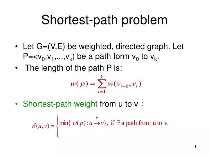 PPT - Shortest-path problem PowerPoint Presentation, free download - ID ...