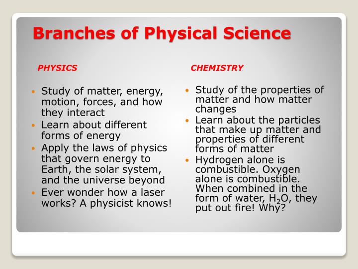 PPT - Natural Science is divided into 3 main branches: PowerPoint ...