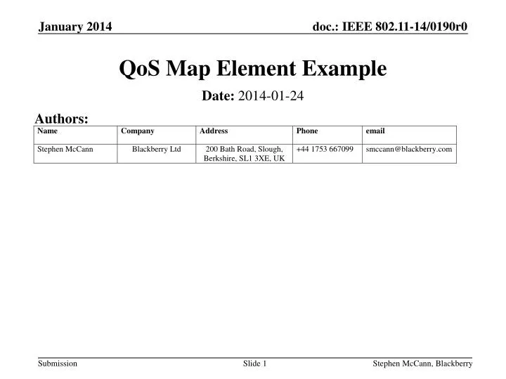 PPT - QoS Map Element Example PowerPoint Presentation, free download ...