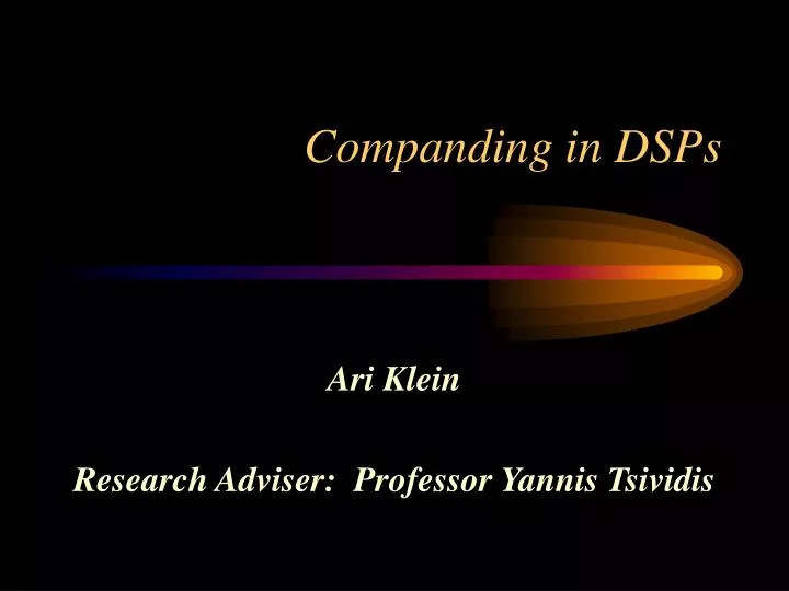 PPT - Companding in DSPs PowerPoint Presentation, free download - ID ...