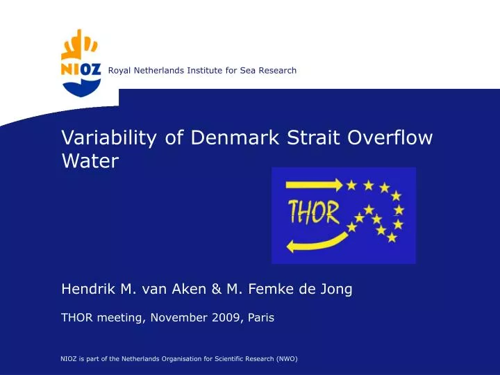 PPT - Variability of Denmark Strait Overflow Water PowerPoint ...