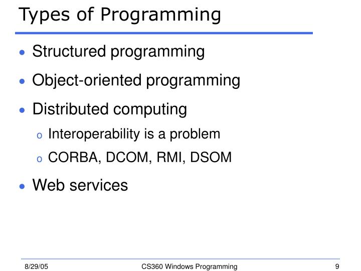 PPT - CS360 Windows Programming PowerPoint Presentation - ID:3697929