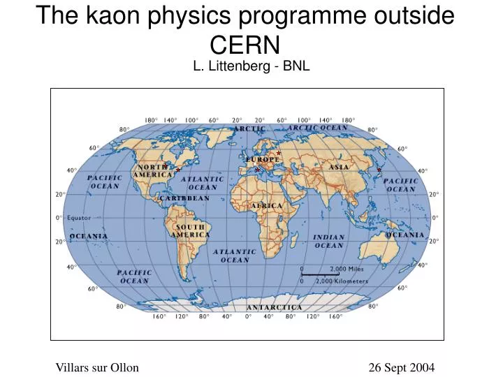 PPT - The kaon physics programme outside CERN PowerPoint Presentation ...