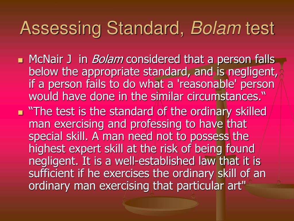 PPT - Common law applied in Medical Negligence: Duty of care/ Standard ...